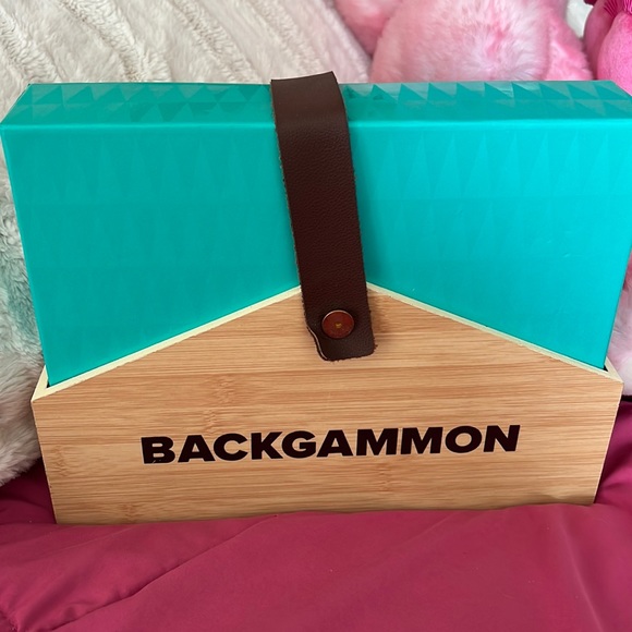 Other | Nwt Pressman Portable Backgammon Set With Hinged Board Complete ...